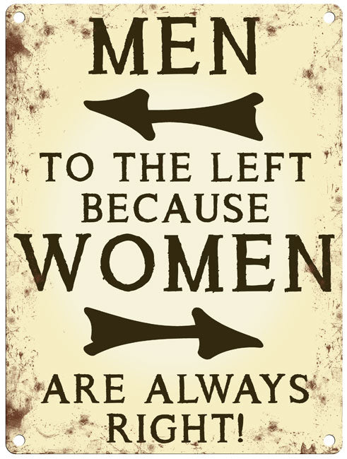 Men To The Left – The Original Metal Sign Company